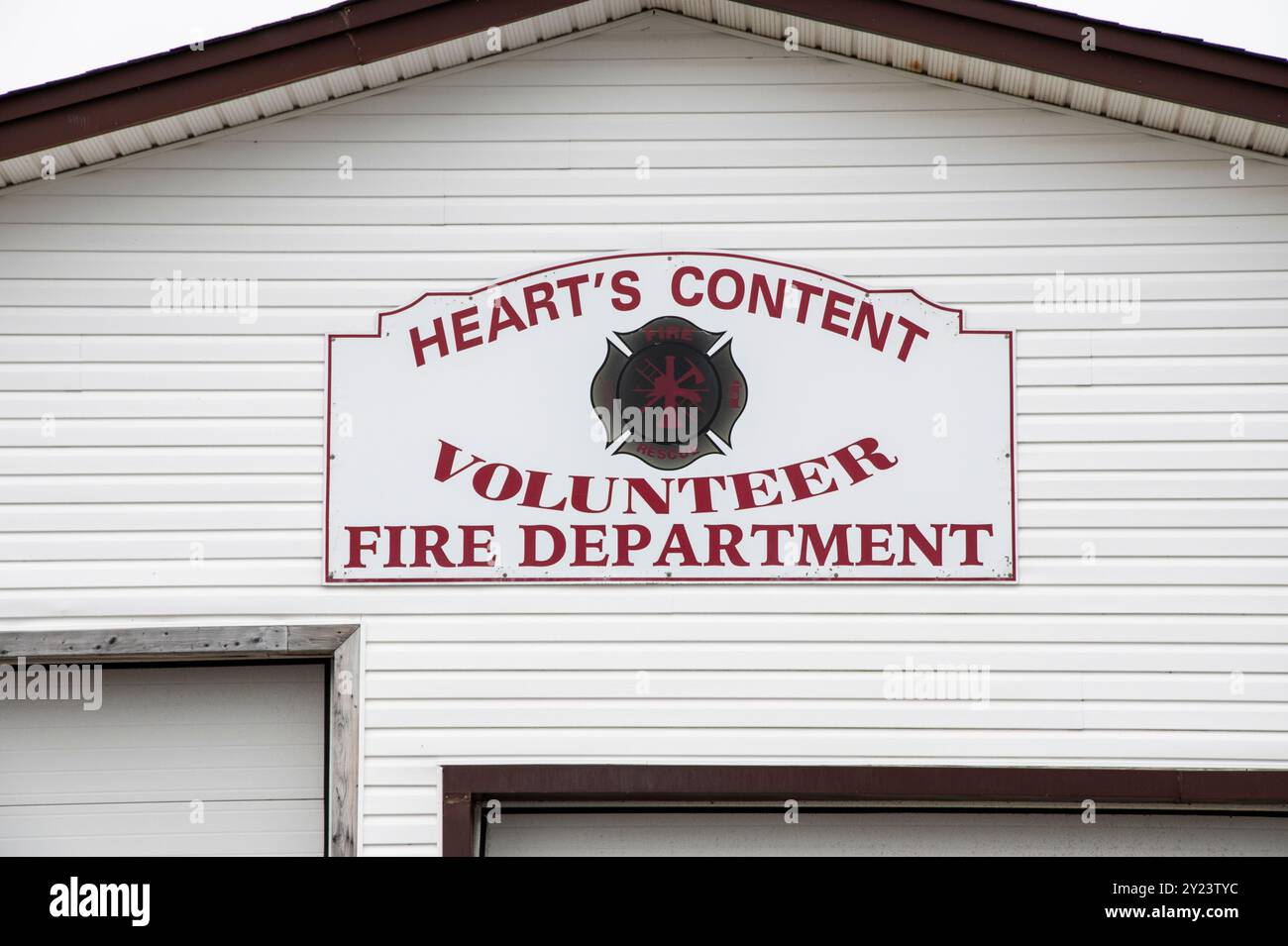 Volunteer fire department sign on NL 80 in Heart's Content ...