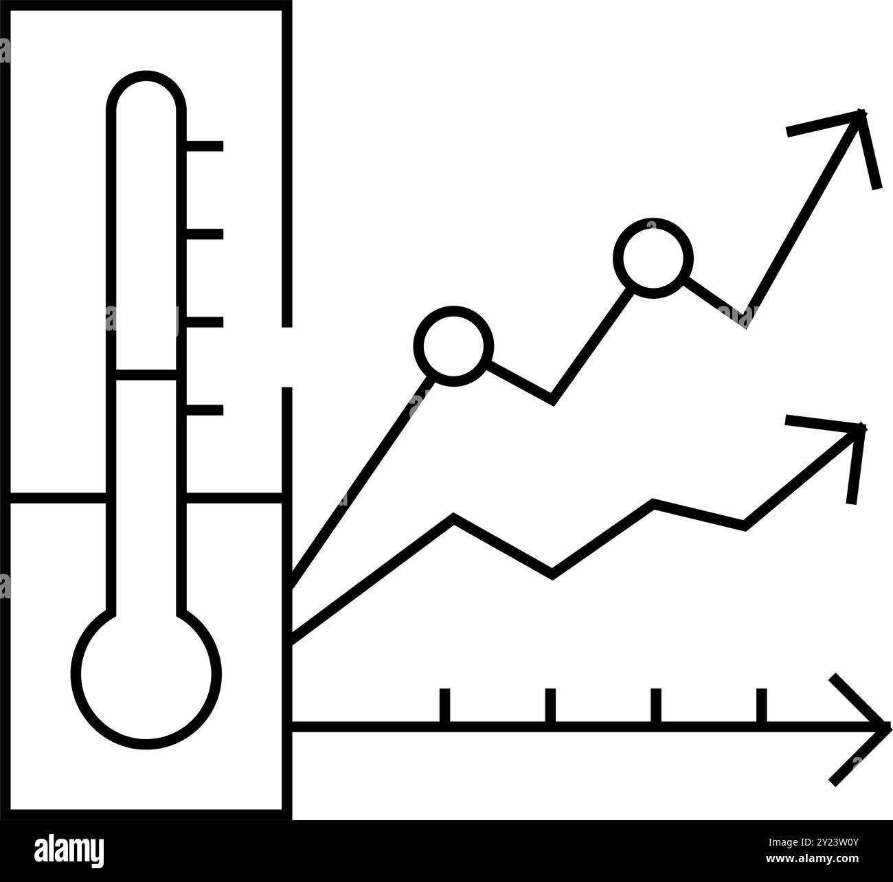 global warming line icon vector symbol illustration Stock Vector Image ...