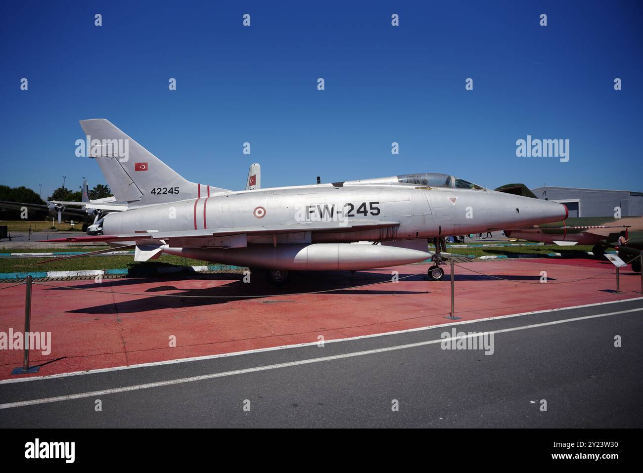 ISTANBUL, TURKIYE - JUNE 01, 2024: Turkish Air Force North American F ...