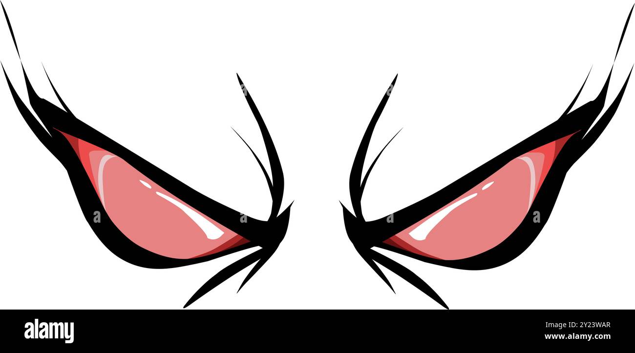 Cartoon angry expression eye design with transparent background ...