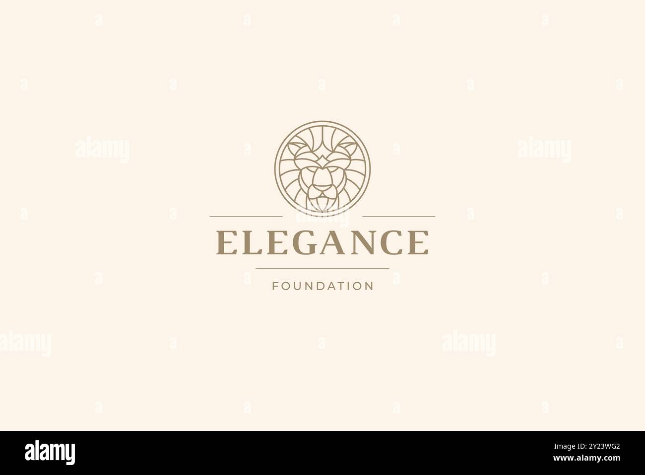 Sacred mythology lion luxury geometric line art logo design template ...