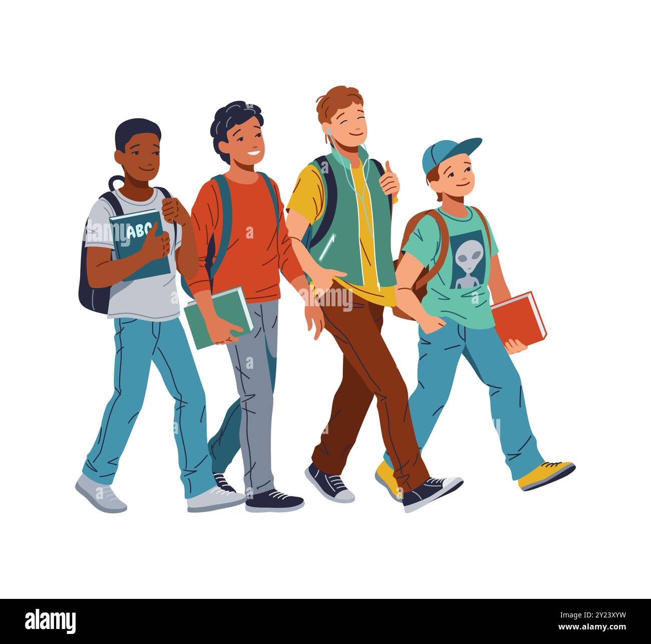 Happy african american teen boys Stock Vector Images - Alamy