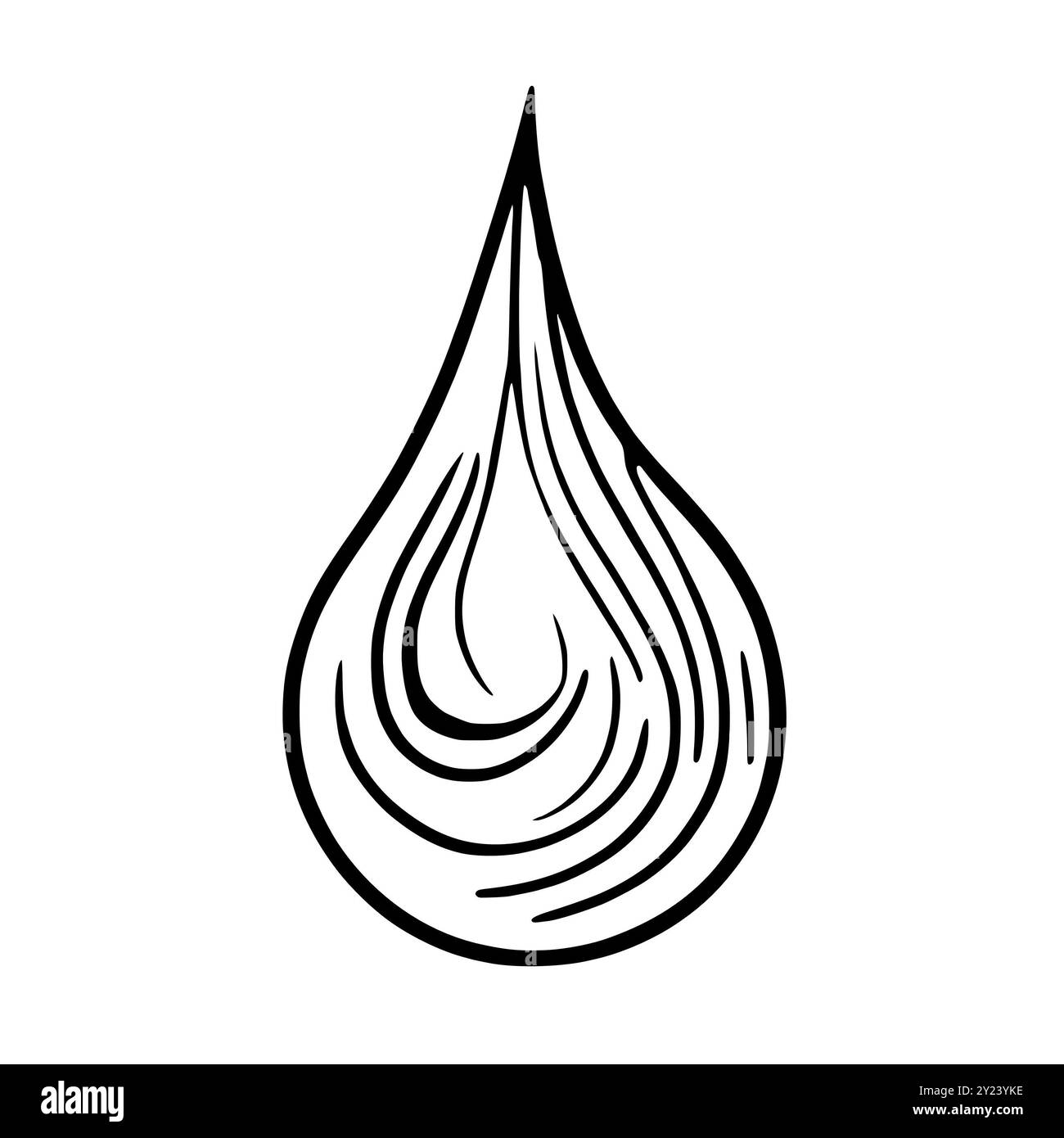 Water Drop Art Illustration On White Background Stock Photo - Alamy