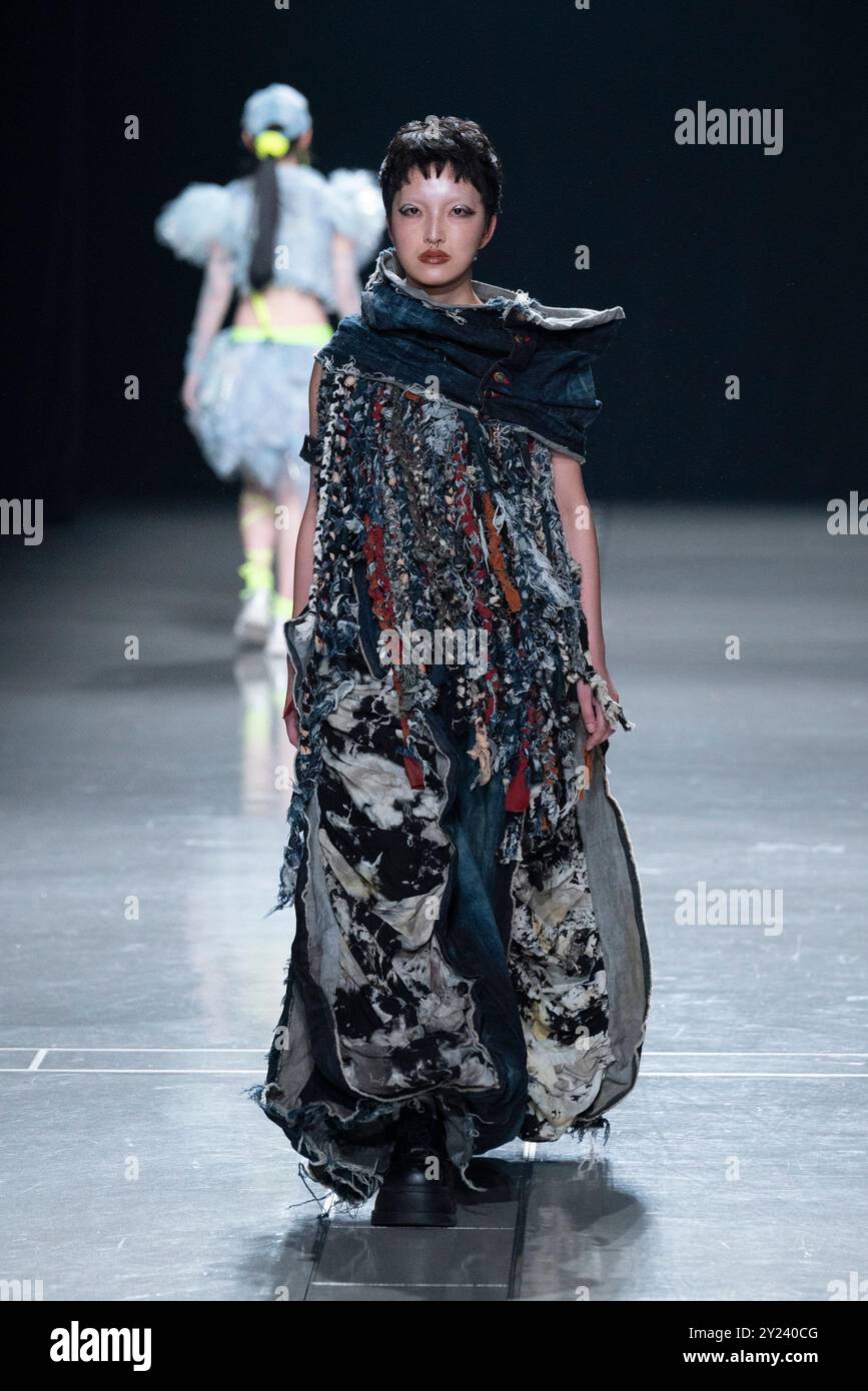 Tokyo, Japan. 7th Sep, 2024. Runway model, September 7, 2024 - Rakuten Fashion Week 2025 S/S ...