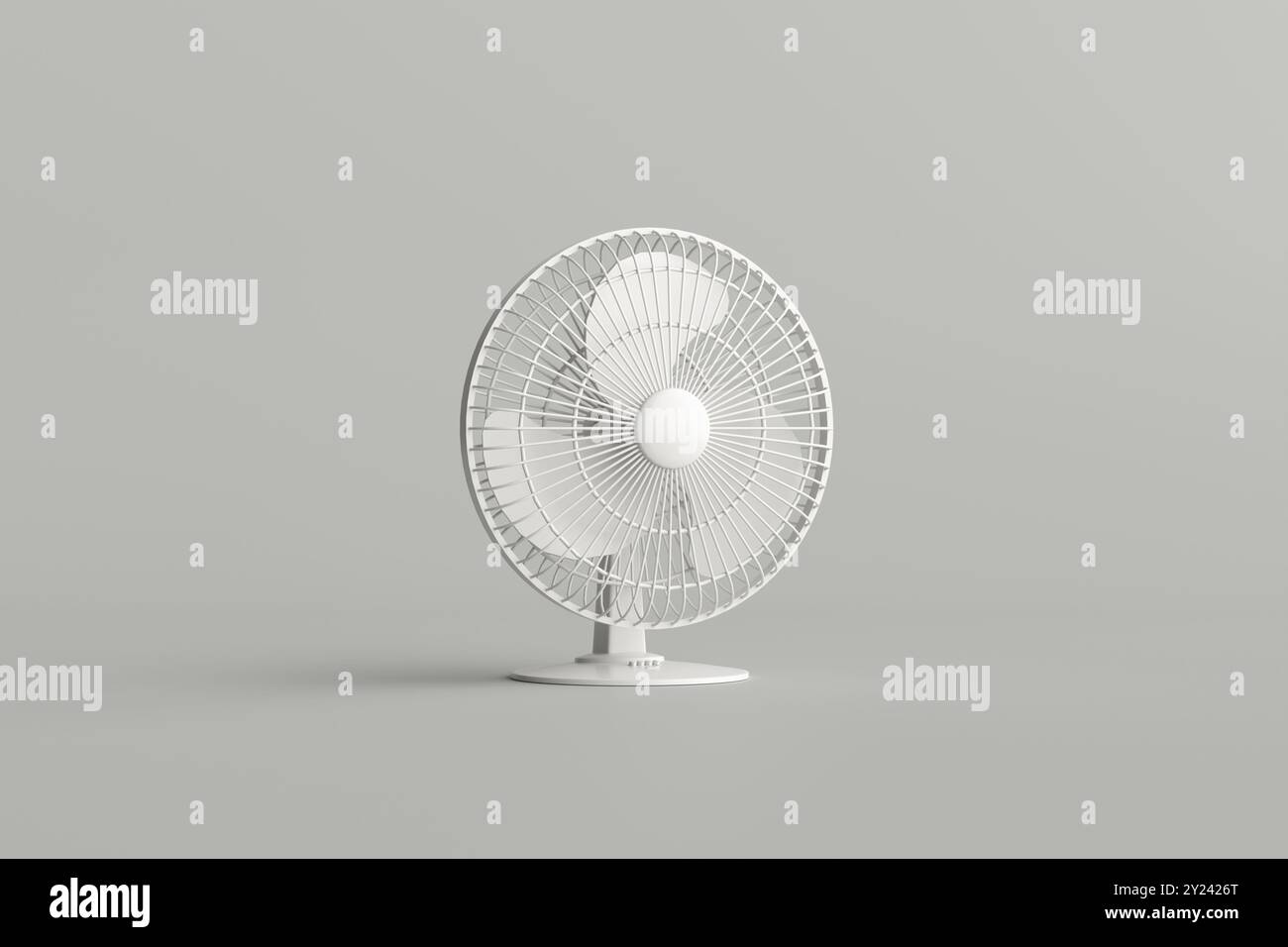 White ventilator standing on a gray background. Perfect for conveying ...