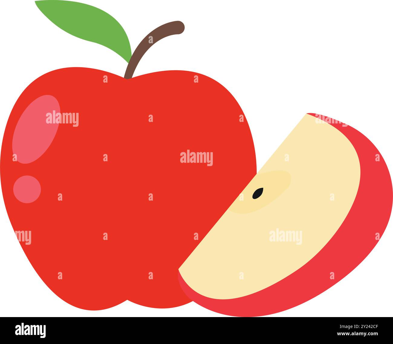 Simple hand drawn slice Cut Out Stock Images & Pictures - Alamy