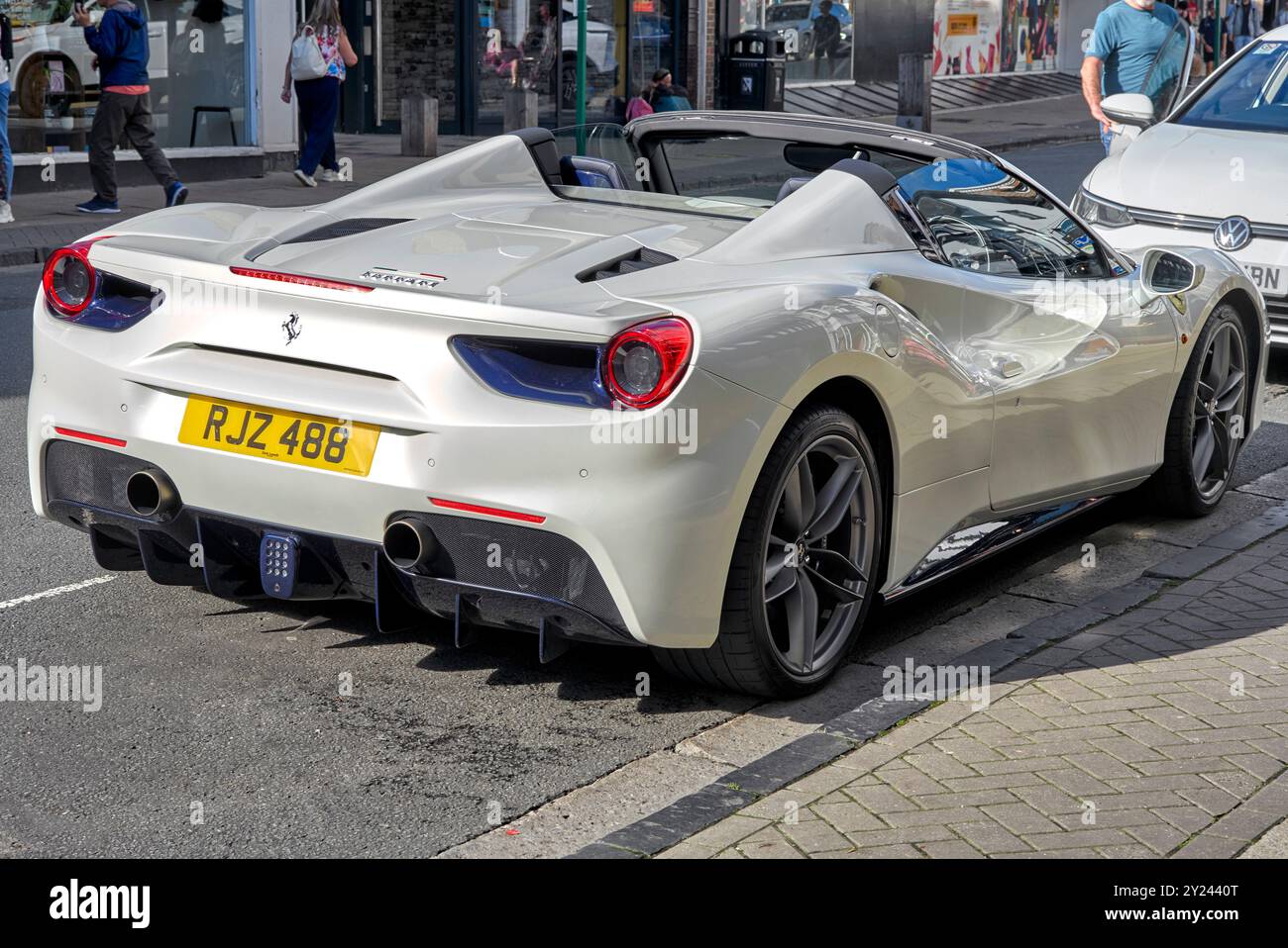 White ferrari 488 hi-res stock photography and images - Alamy