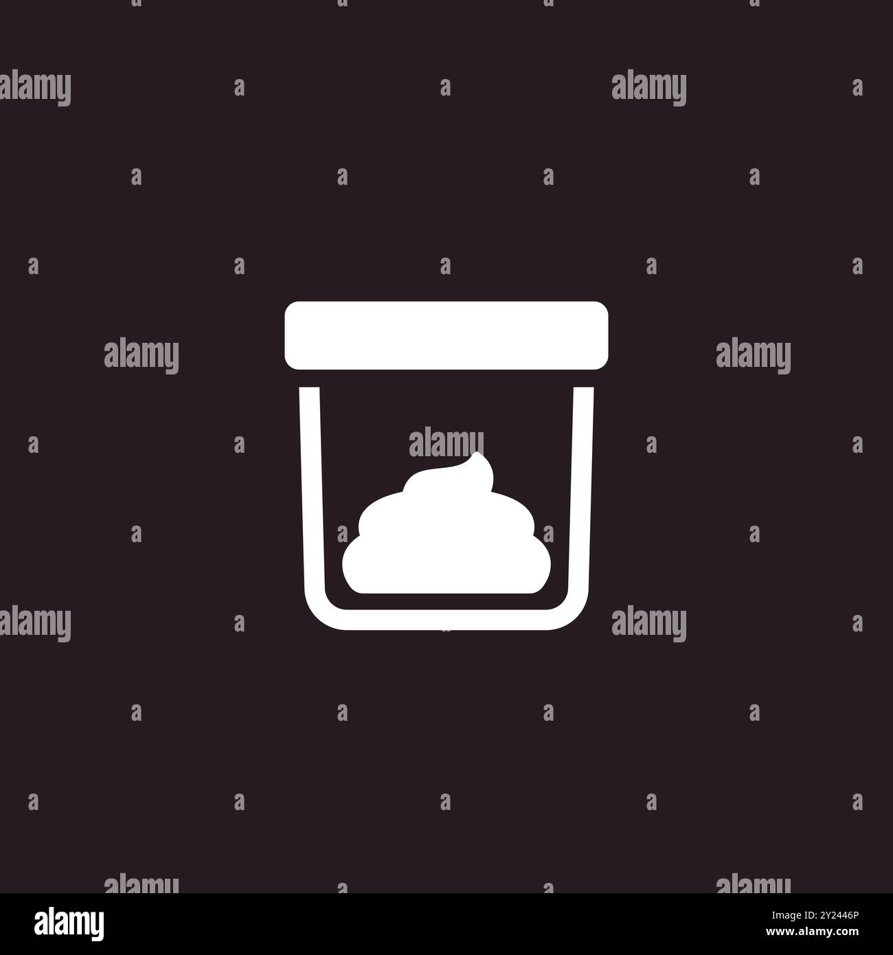 Stool sample icon, poop in a plastic cup Stock Vector Image & Art - Alamy