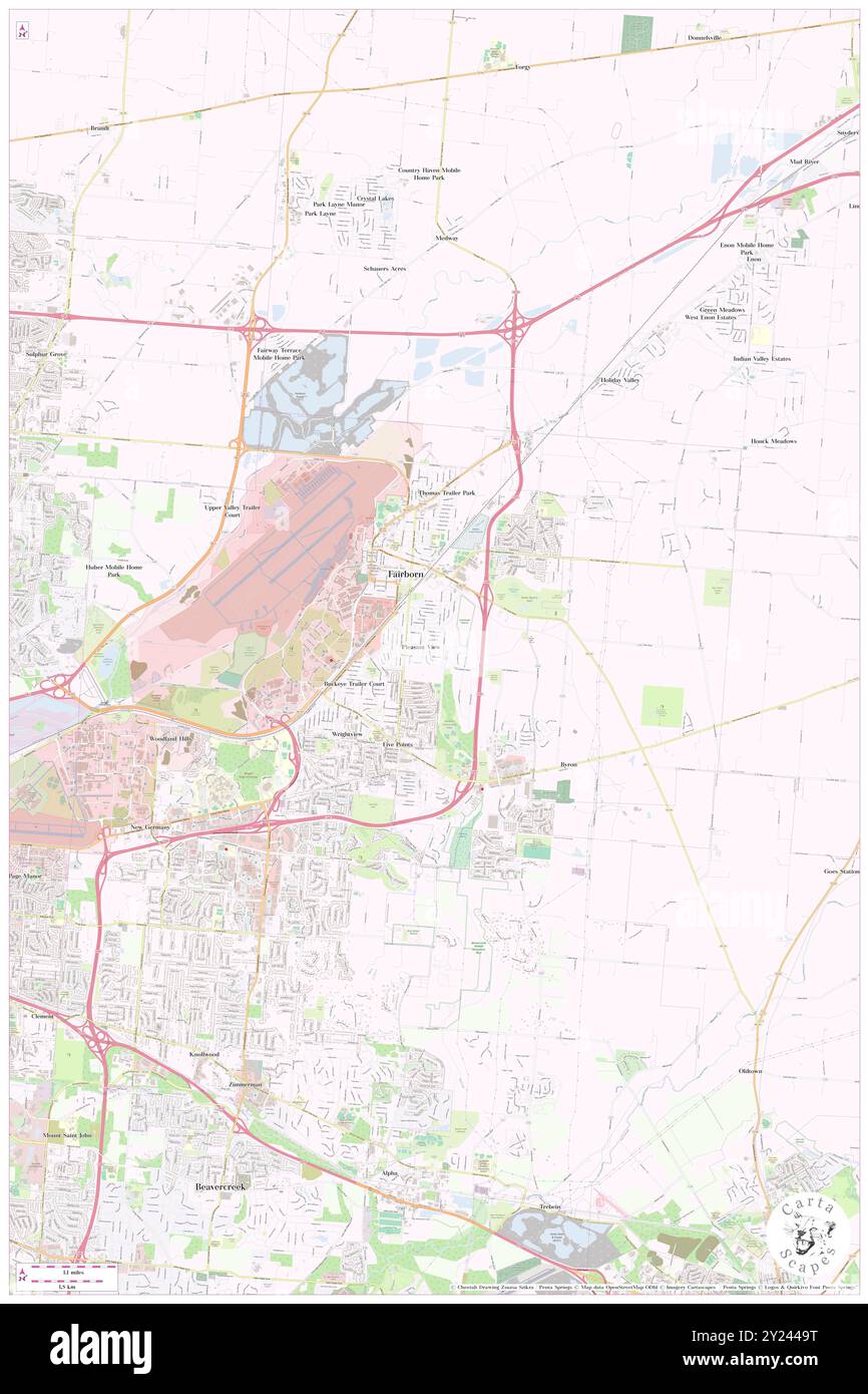 Map of fairborn ohio Cut Out Stock Images & Pictures - Alamy