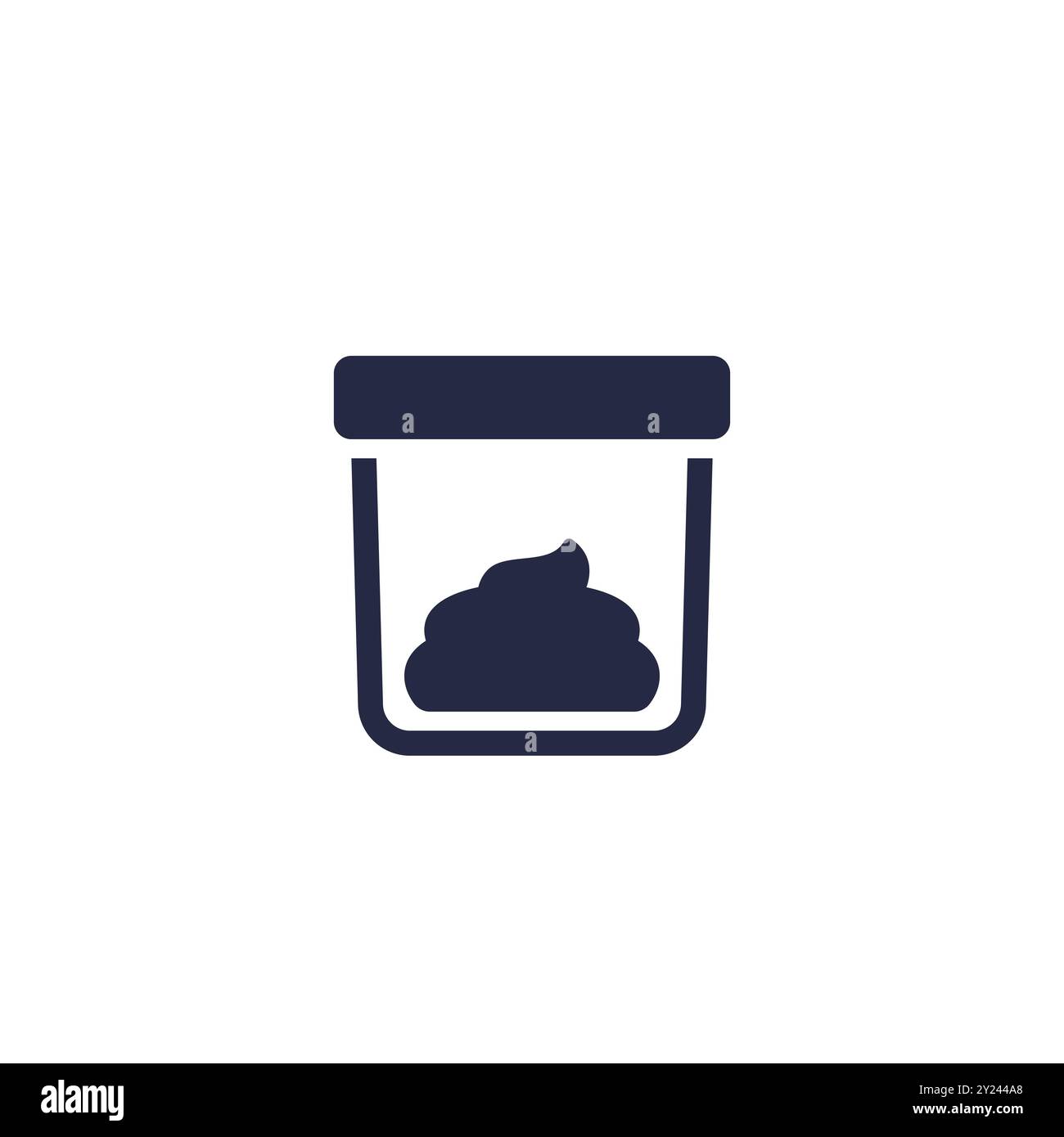 Stool sample icon, poop in a cup vector Stock Vector Image & Art - Alamy