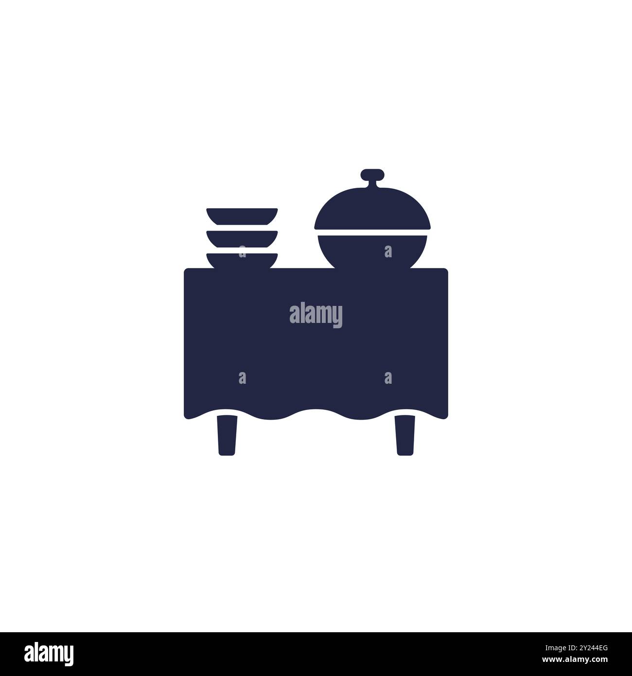 Buffet table kitchen Stock Vector Images - Alamy