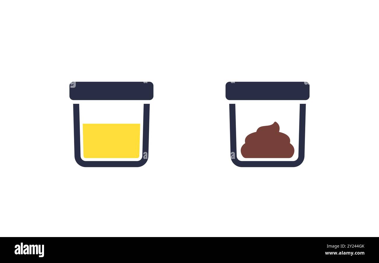 urine test, stool sample icons, vector Stock Vector Image & Art - Alamy