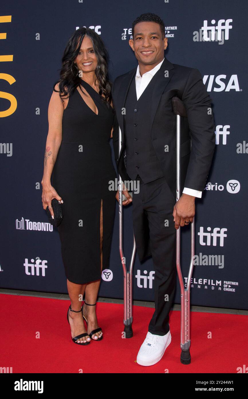 Judy Robles (L) and Anthony Robles (R) attend the TIFF Tribute Awards ...
