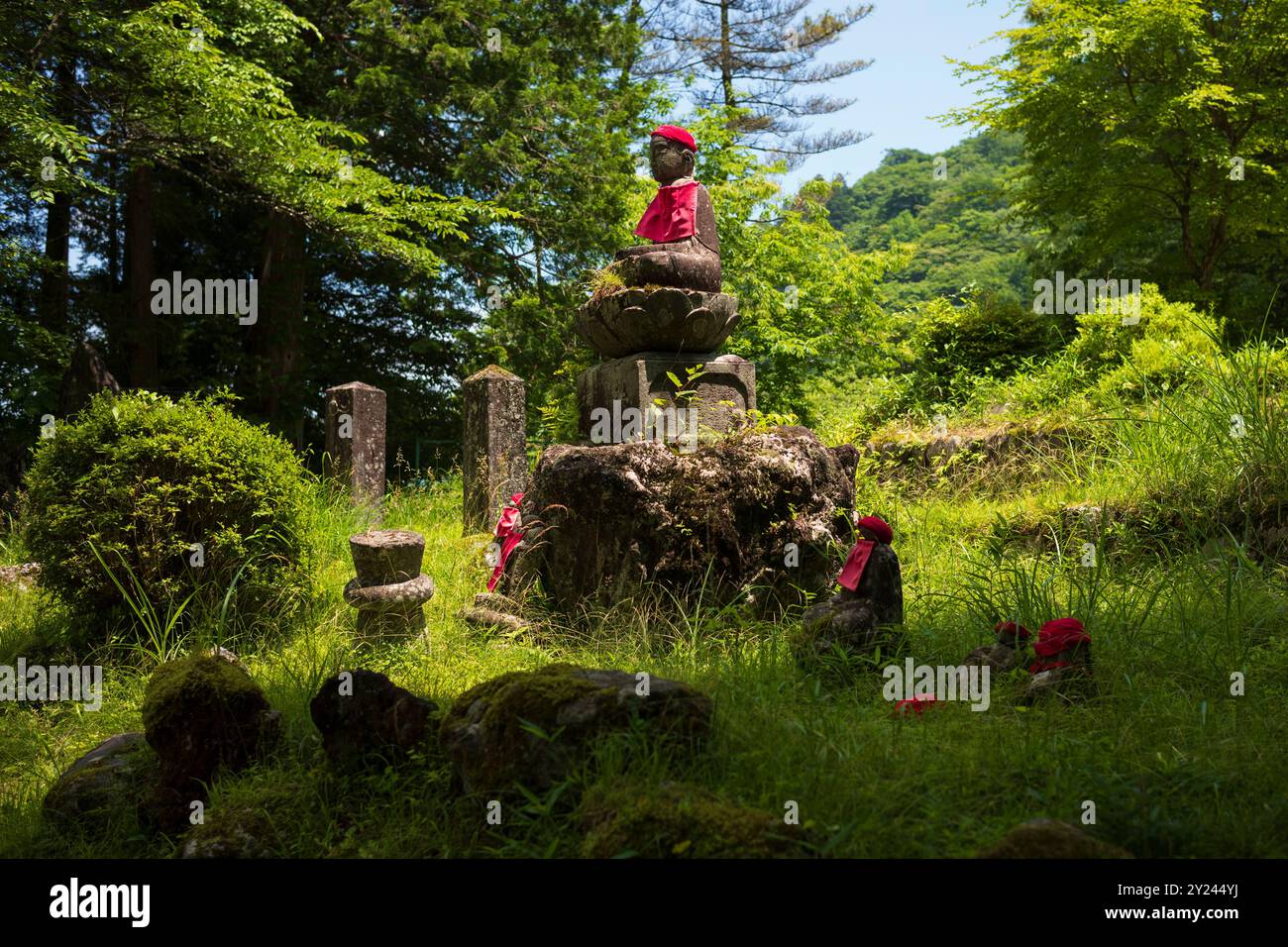 The Kanmangafuchi Abyss of Nikko, Japan is known for the Narabi Jizo, a ...
