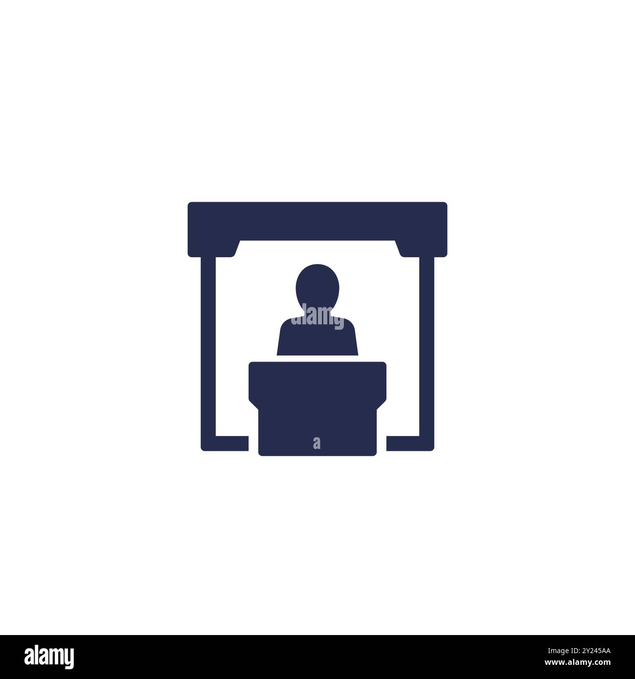 booth icon, exhibition stand on white Stock Vector Image & Art - Alamy