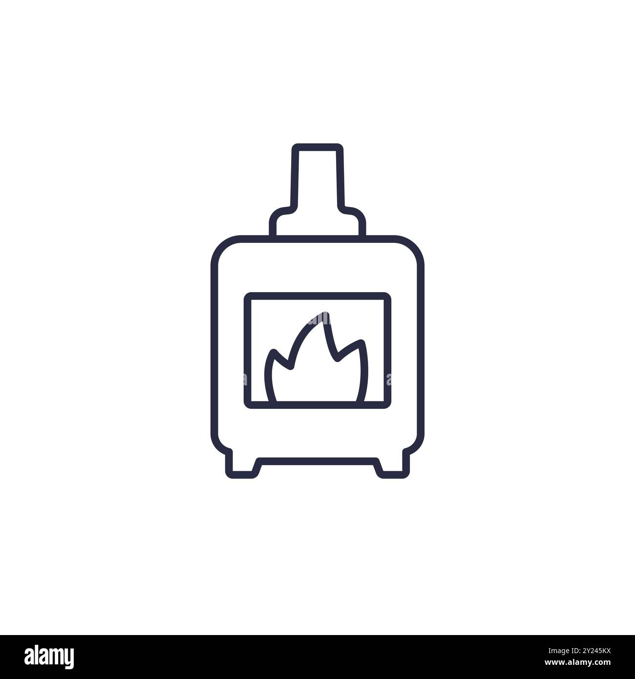 pellet stove icon in line design Stock Vector Image & Art - Alamy