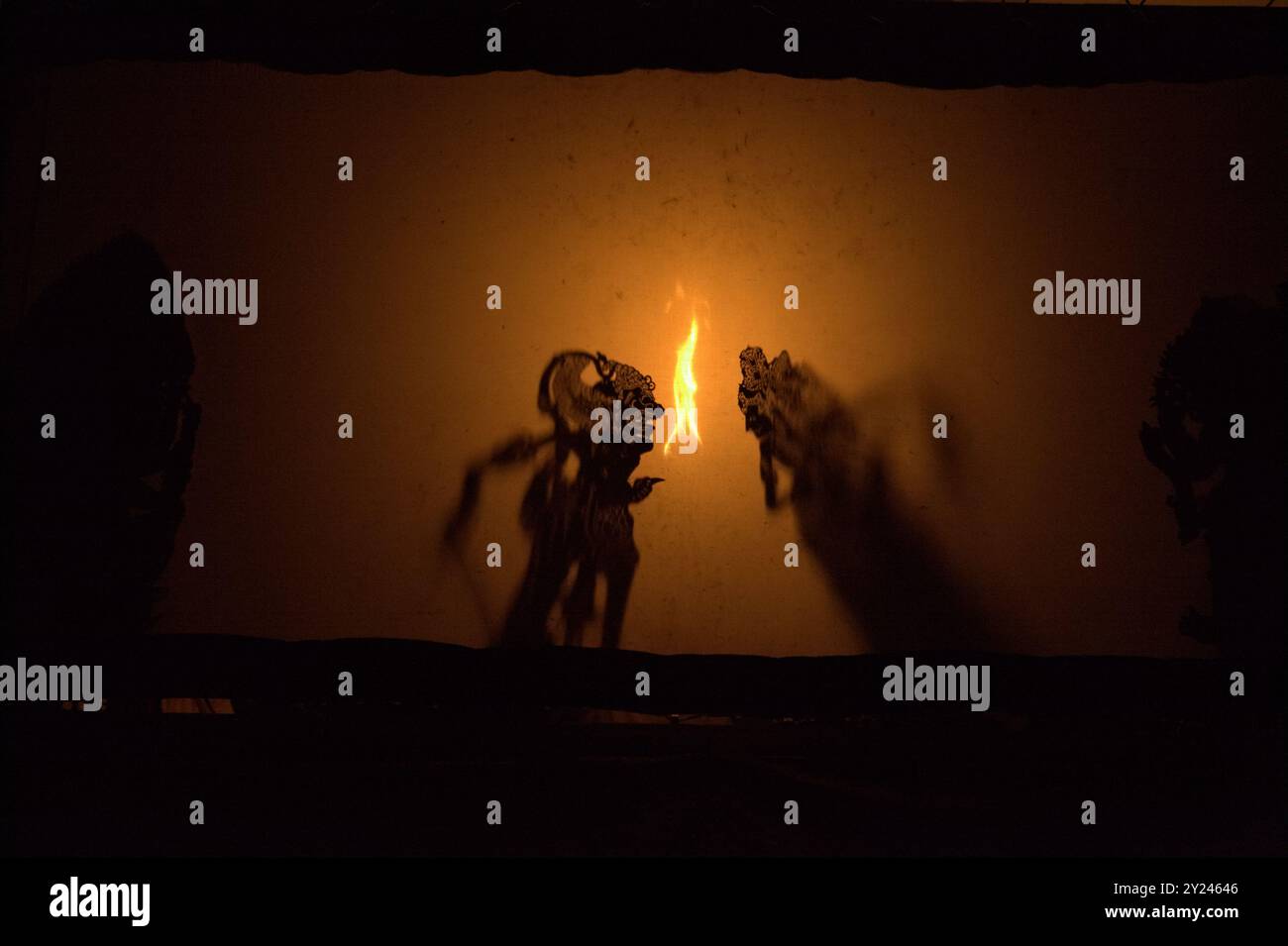 Shadow puppets show at Oka Kartini in Ubud, Gianyar, Bali, Indonesia ...