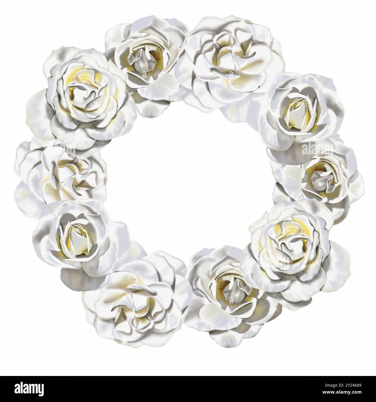 Bank of white roses. Large and beautiful buds. Wedding and holiday ...