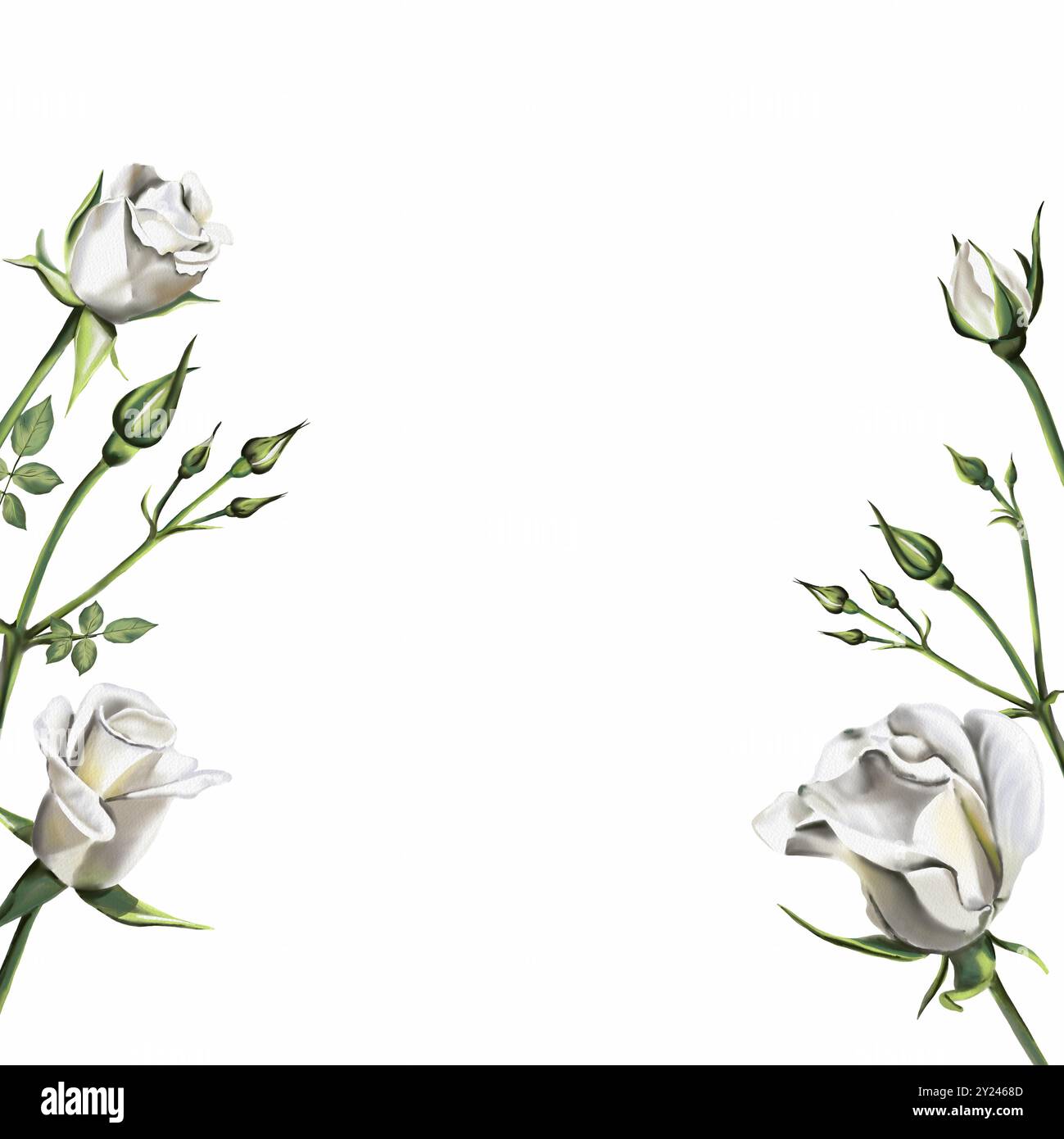 Large leaves frame Cut Out Stock Images & Pictures - Alamy