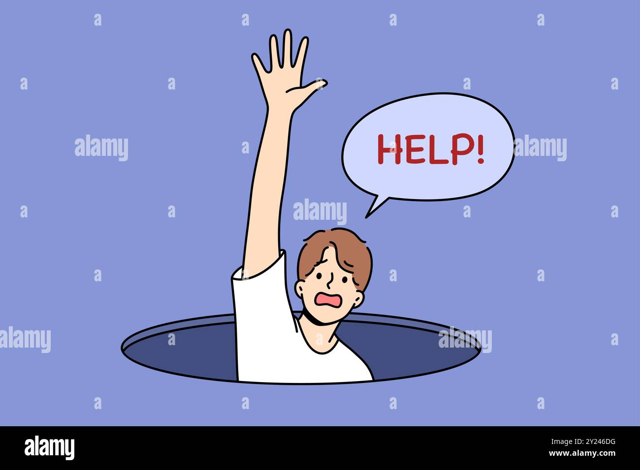 Scream for help Stock Vector Images - Alamy