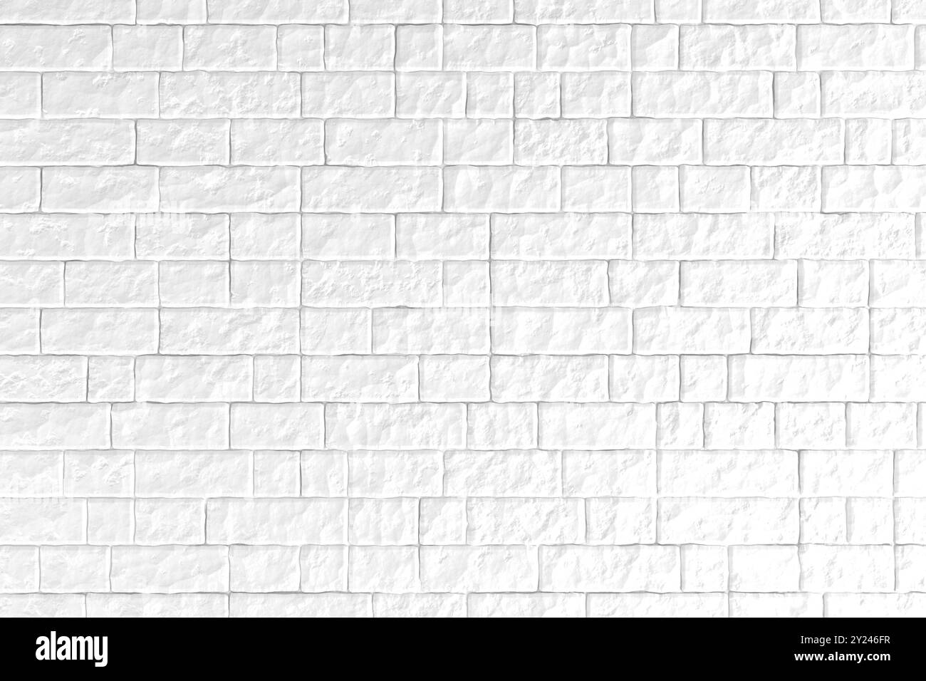 A white brick wall. 3D illustration Stock Photo - Alamy