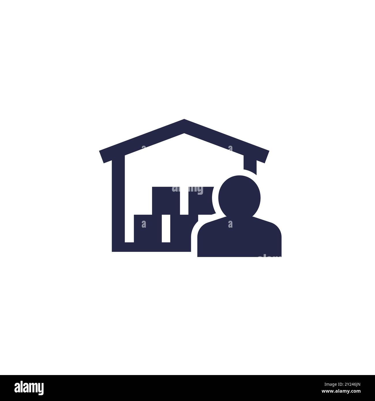 warehouseman icon, warehouse manager vector Stock Vector Image & Art ...