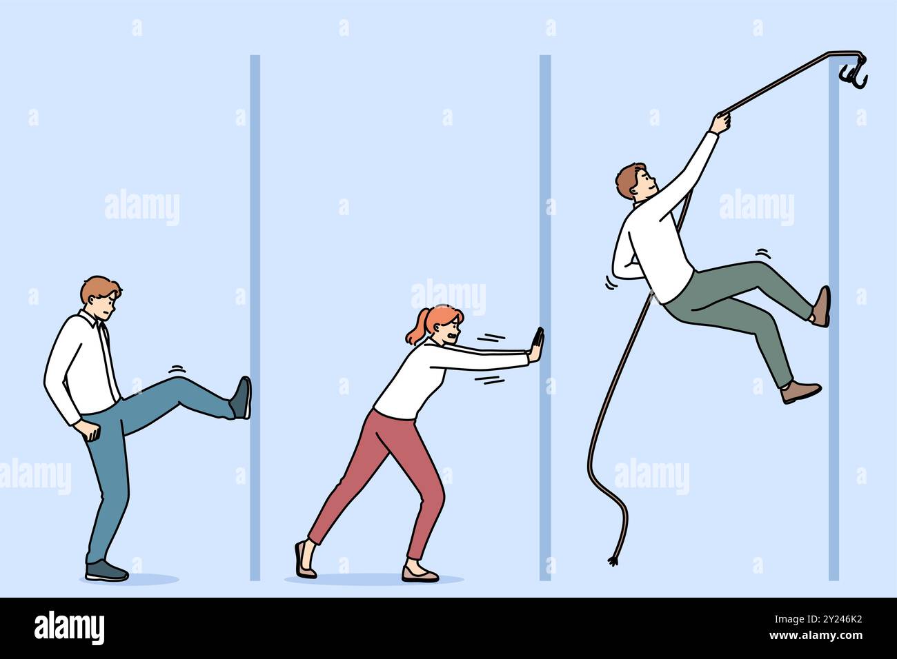 Difficult task male and female Stock Vector Images - Alamy