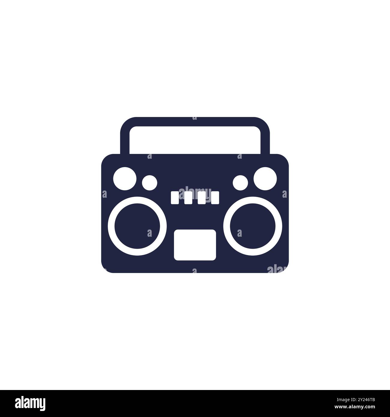 boombox icon, old cassette player, tape recorder Stock Vector Image ...