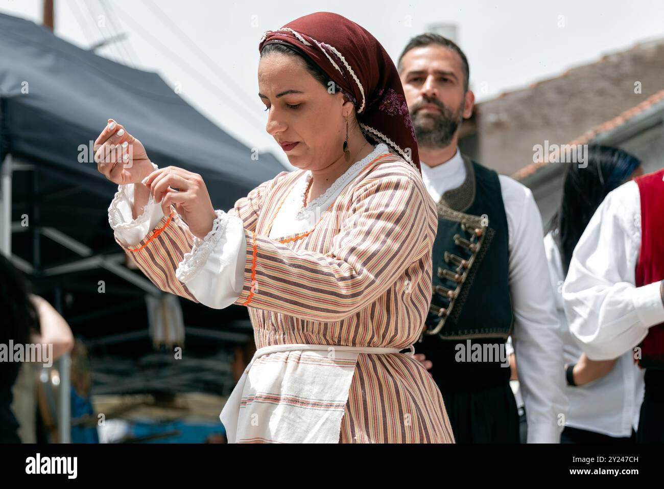 Dora (Dhora), Limassol District, Cyprus - May 28, 2023: Woman ...