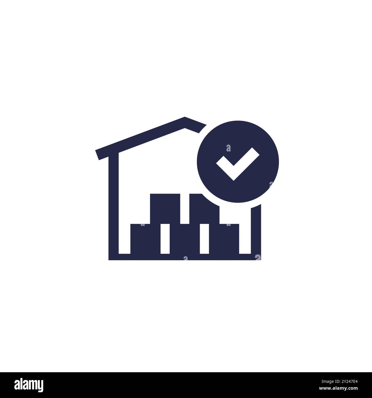 White full warehouse icon isolated Stock Vector Images - Alamy