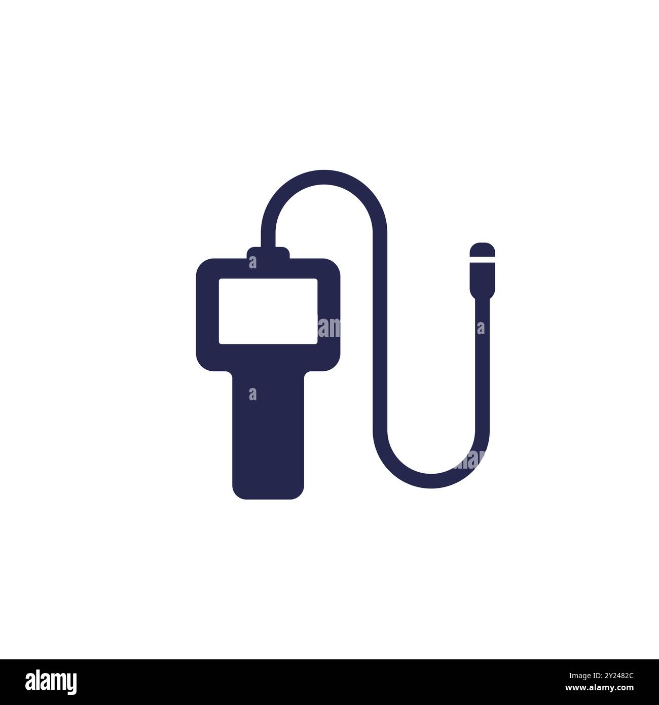 endoscope icon, inspection camera on white Stock Vector Image & Art - Alamy