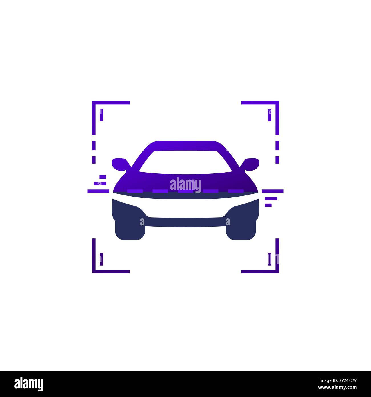 car scanning icon on white, vector Stock Vector Image & Art - Alamy