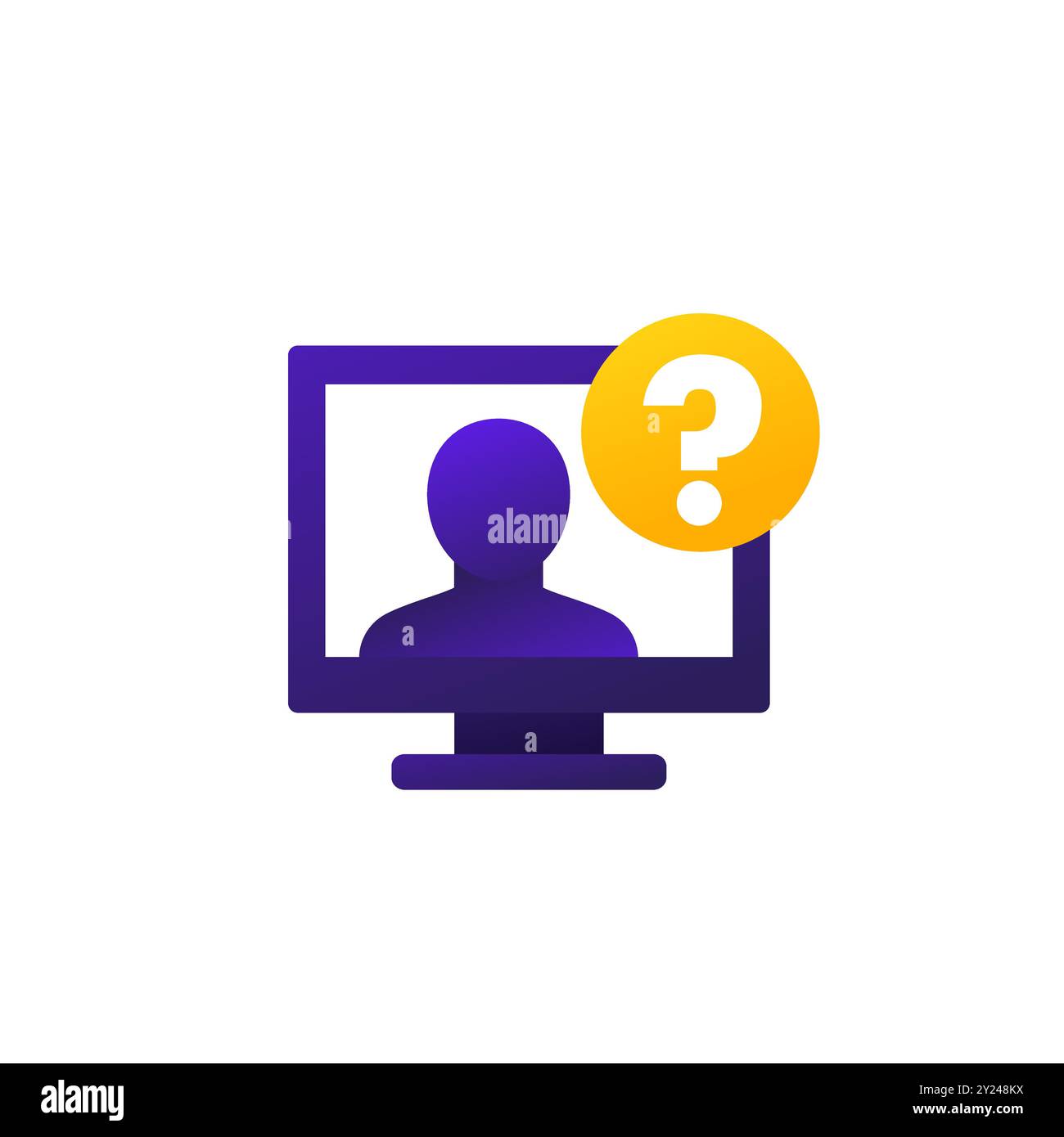 Video tutorial icon on white hi-res stock photography and images - Alamy