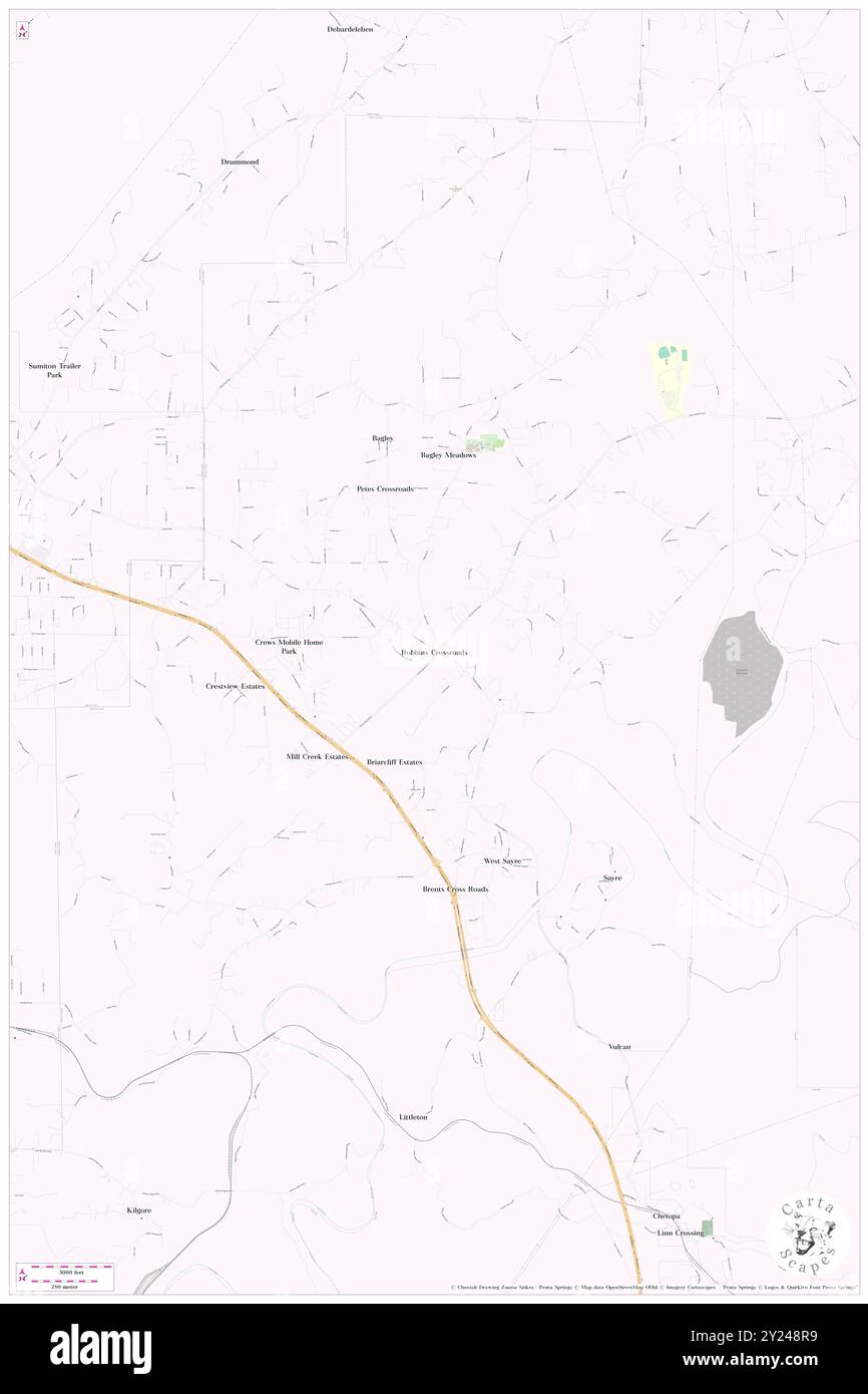 Robbins Crossroads, Jefferson County, US, United States, Alabama, N 33 ...