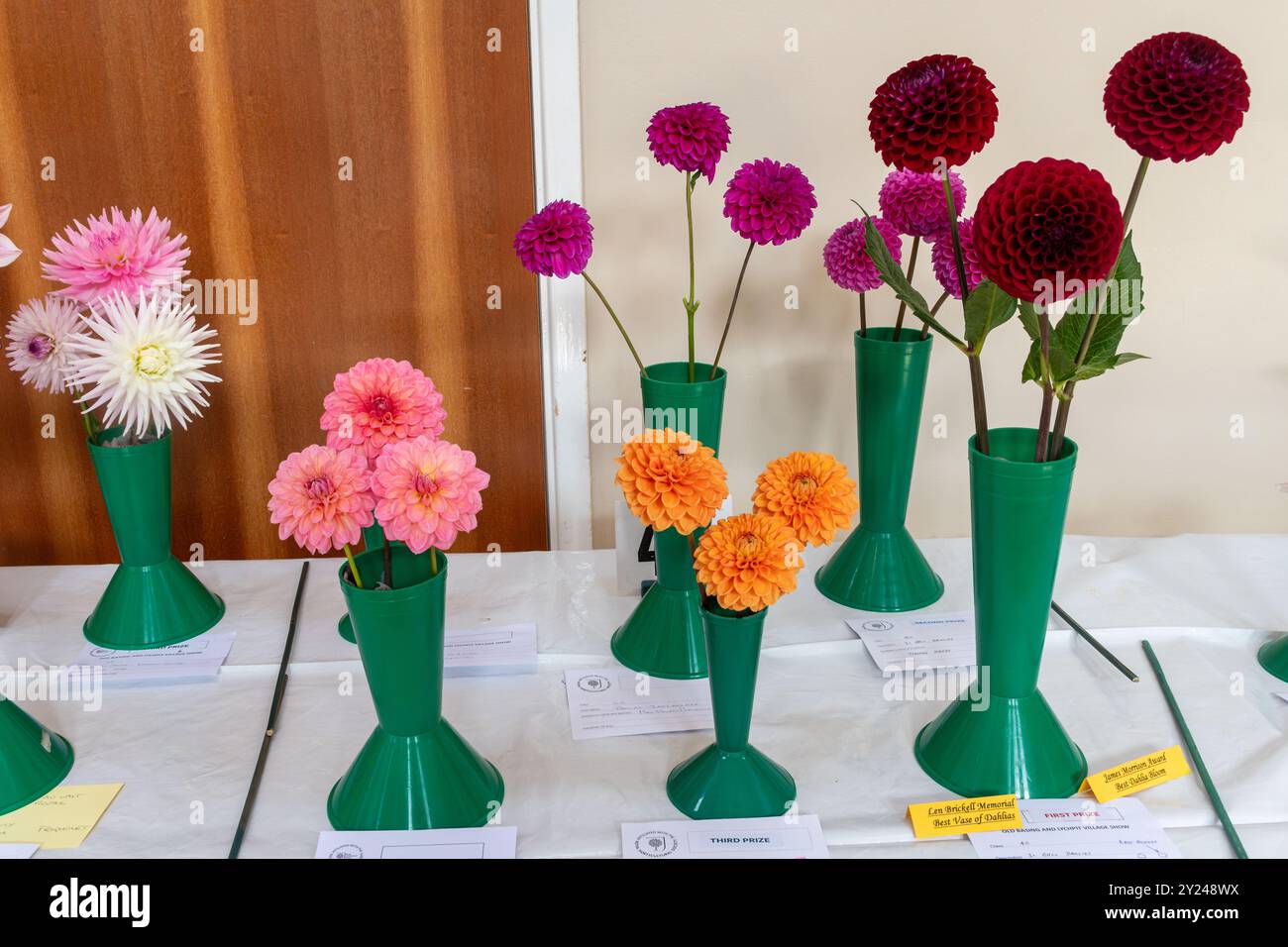 Village show in Old Basing village hall, Hampshire, England, UK, during ...