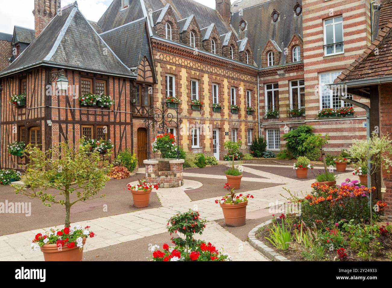 Forges-les-Eaux historic town hall Stock Photo - Alamy