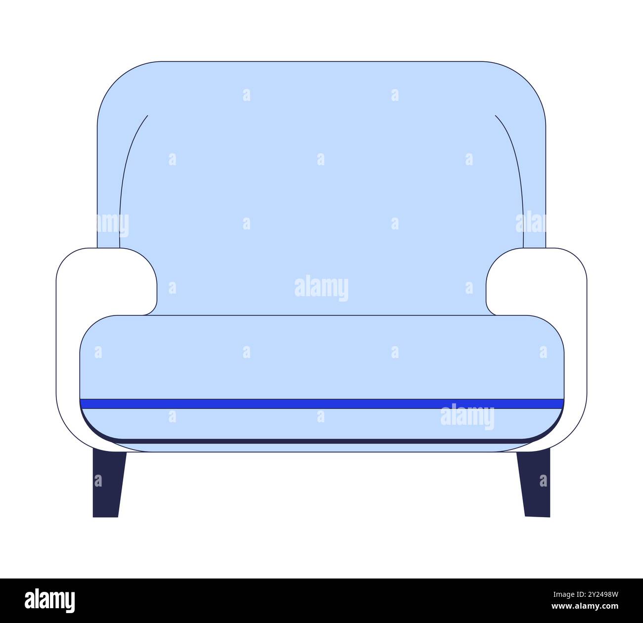 Comfortable armchair wide 2D cartoon object Stock Vector Image & Art ...