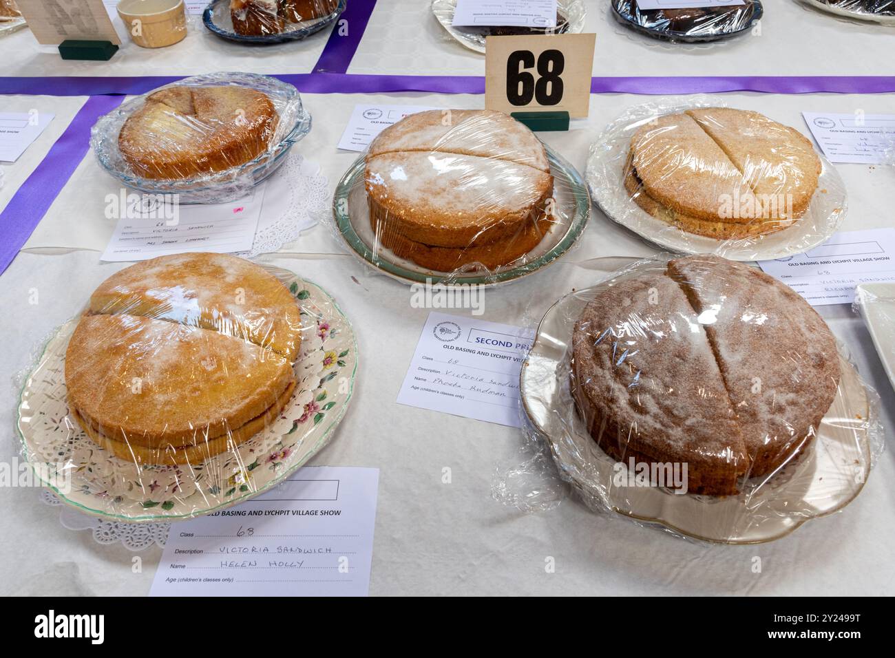 Village show in Old Basing village hall, Hampshire, England, UK, during ...