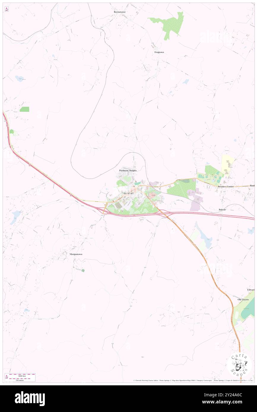 Marshall virginia map hi-res stock photography and images - Alamy
