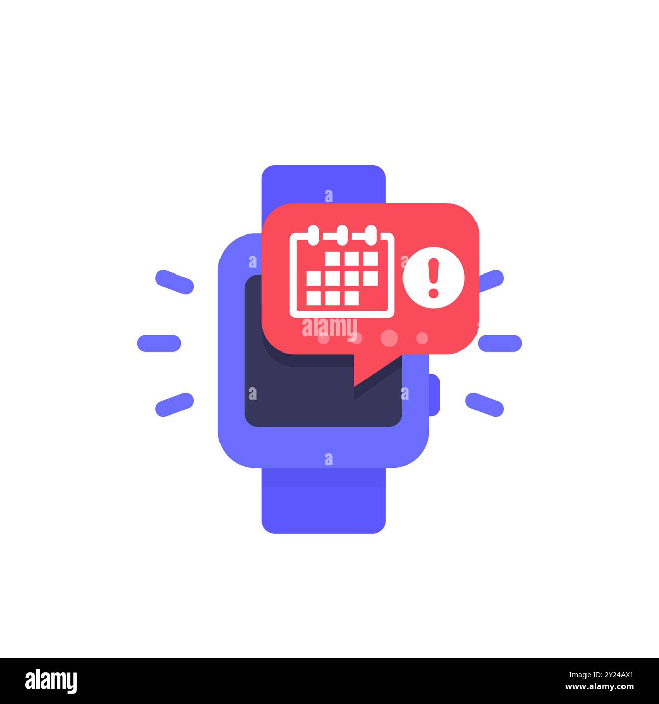 appointment alert, schedule notification icon Stock Vector Image & Art ...