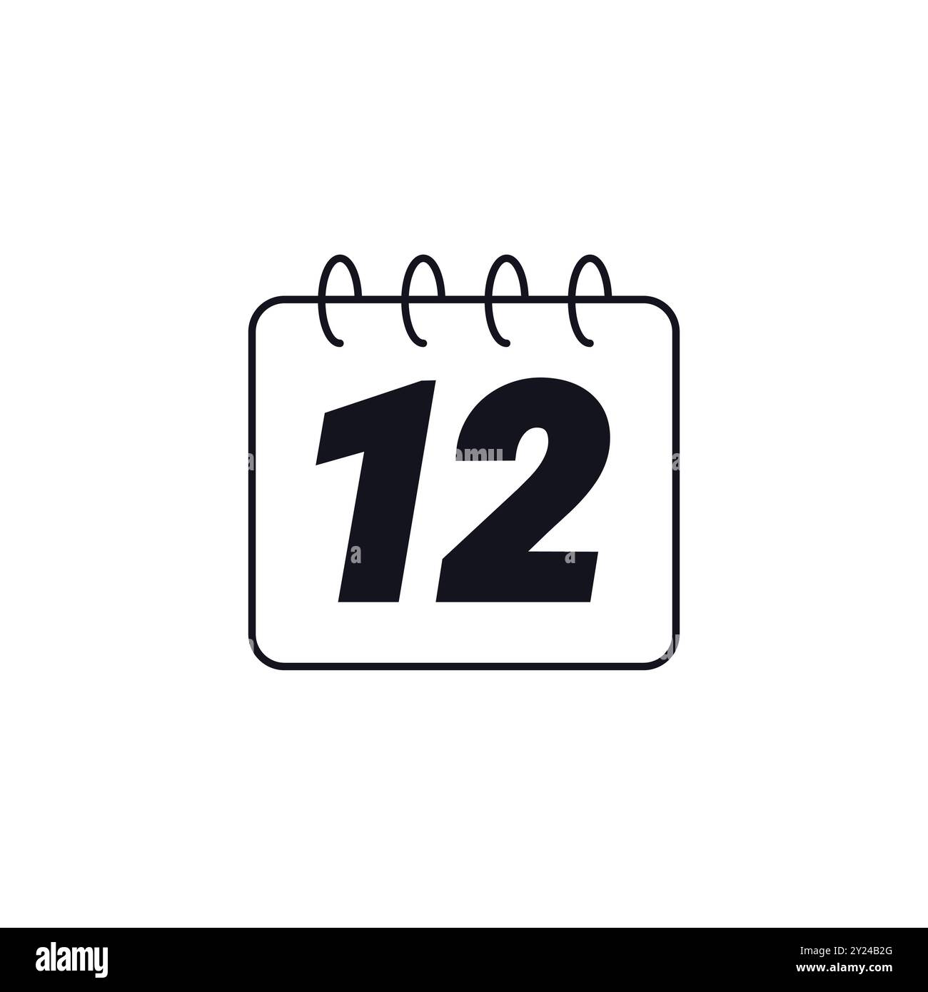 12 month icon with calendar, vector Stock Vector Image & Art - Alamy
