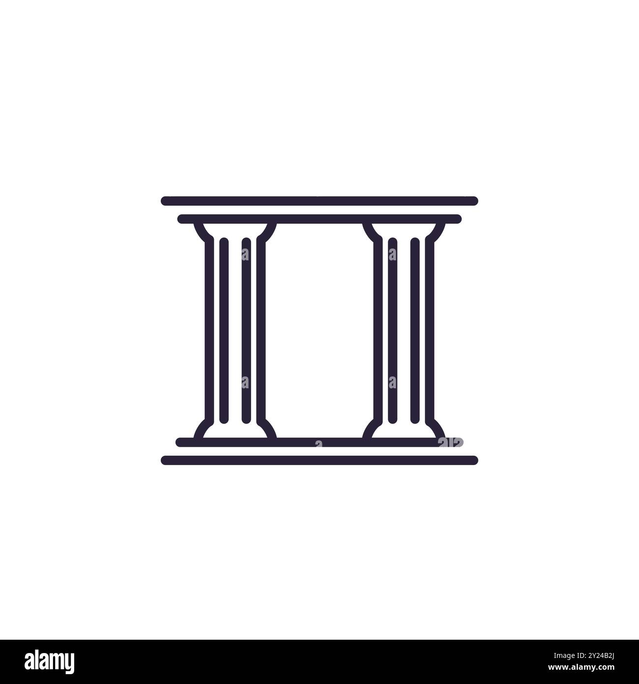 pillars icon on white, line vector Stock Vector Image & Art - Alamy