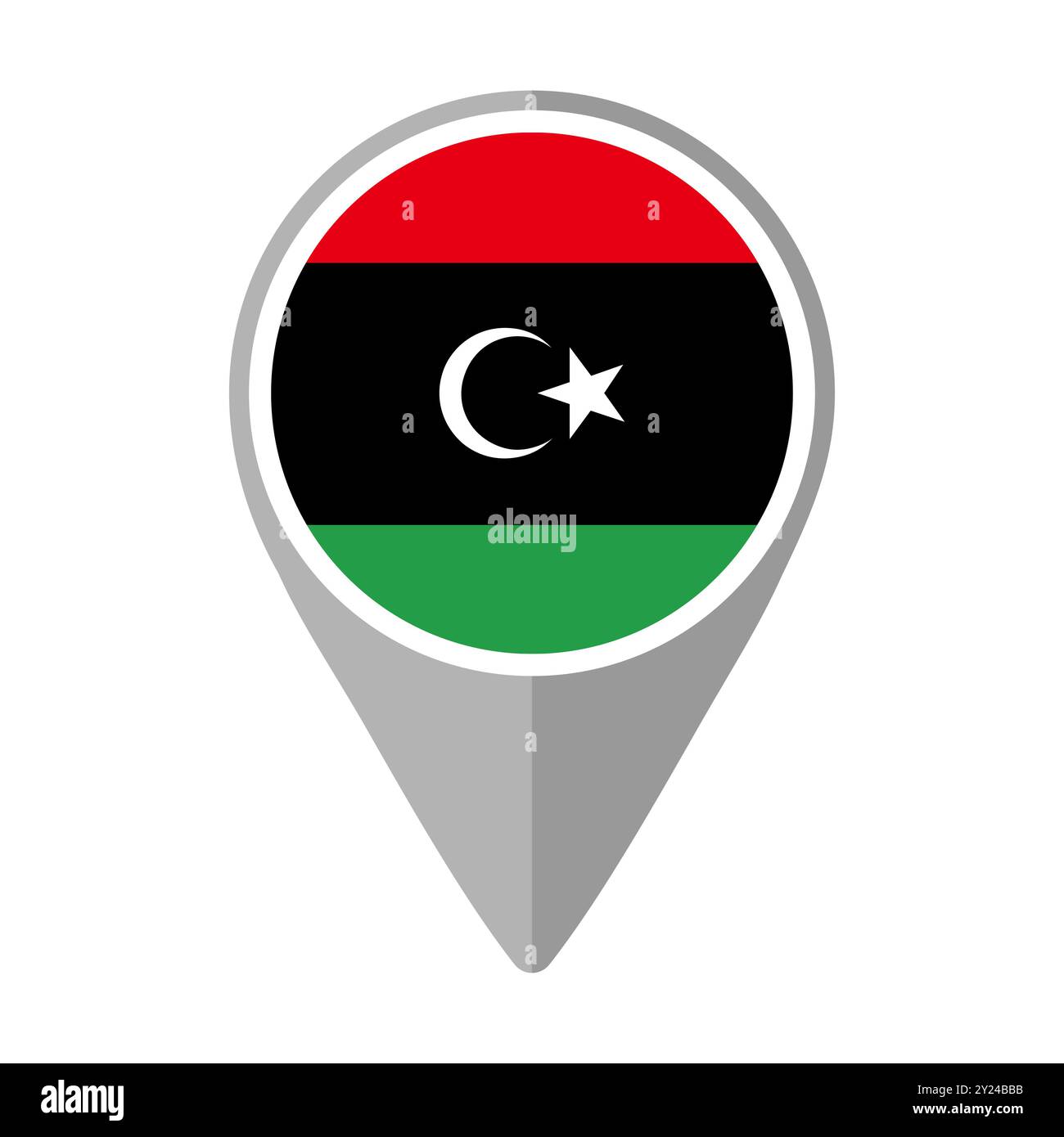 Libya Flag on Location Pin Stock Vector Image & Art - Alamy