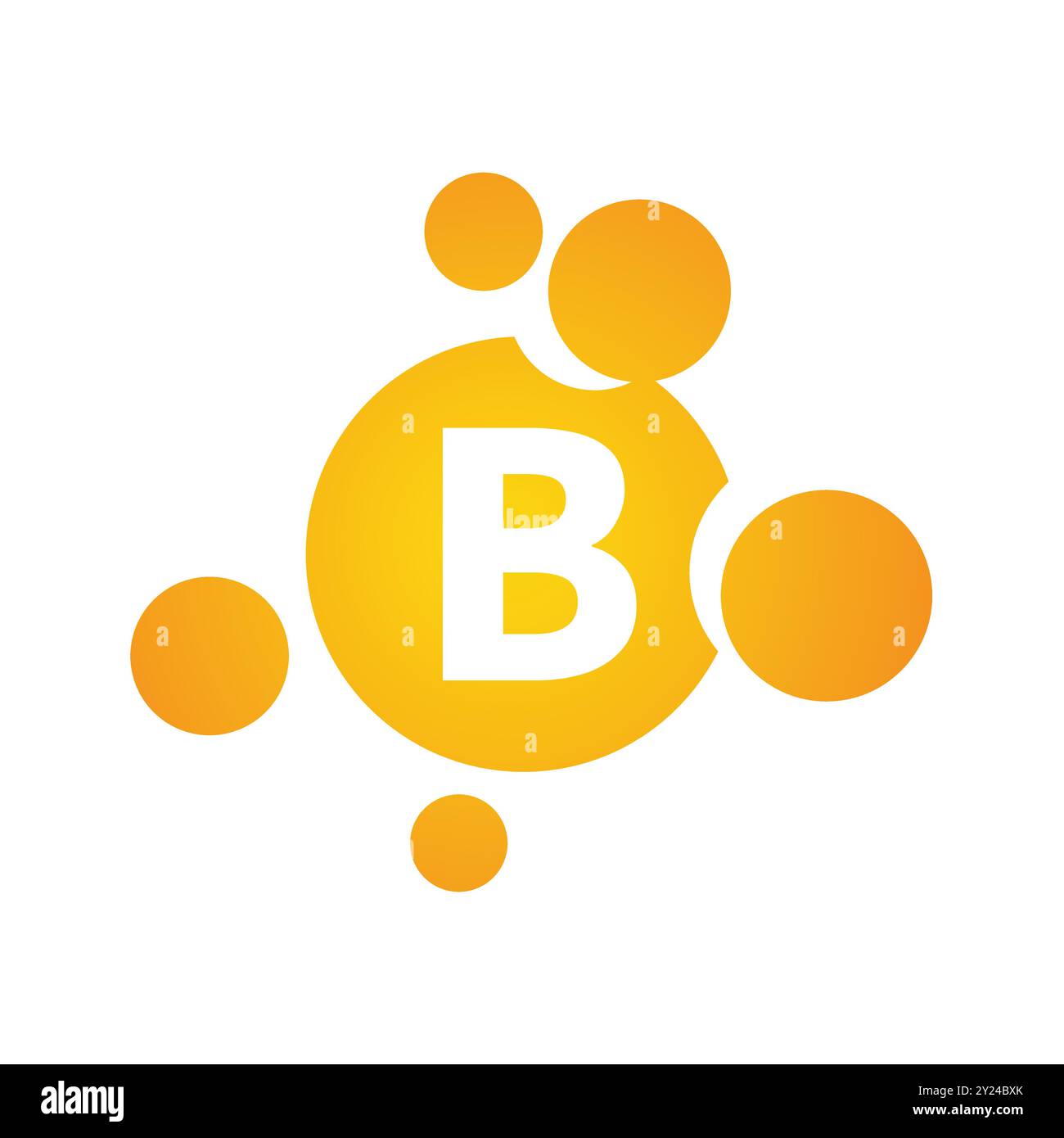 Vitamin golden icon drop Stock Vector Images - Alamy