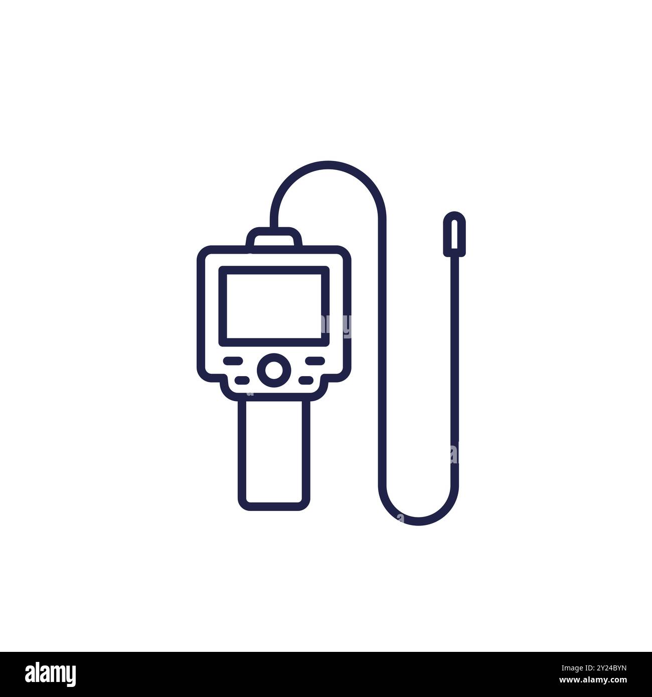 endoscope line icon, inspection camera vector Stock Vector Image & Art ...
