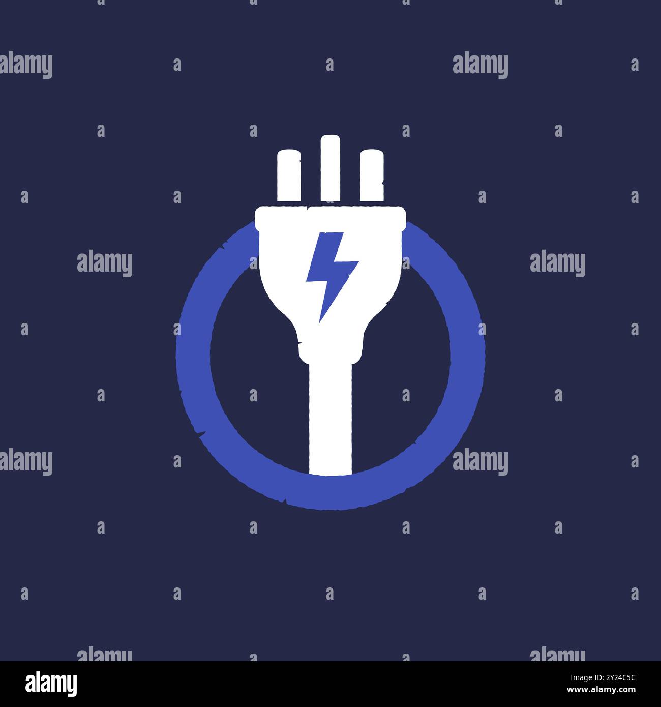 electricity vector icon with an electric plug Stock Vector Image & Art ...