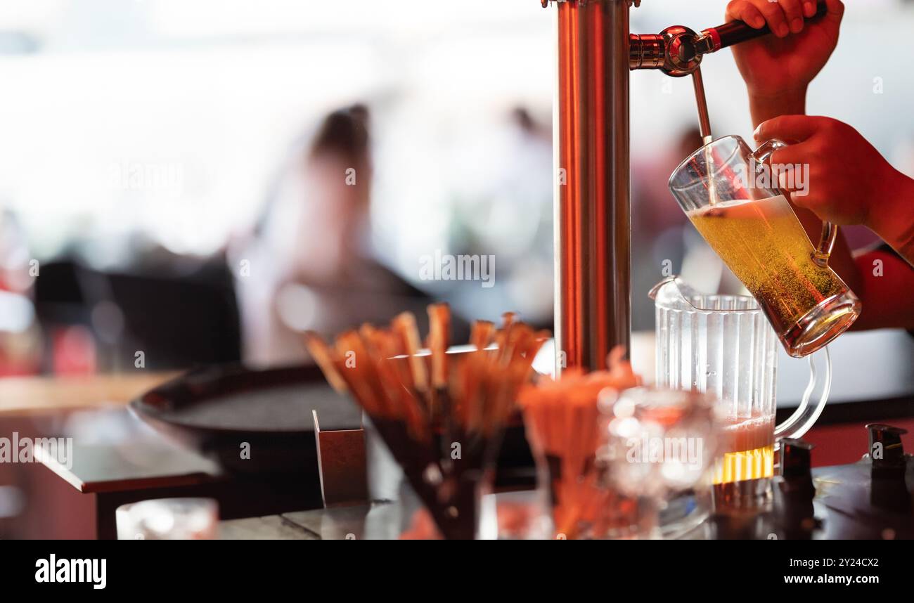 Pouring from pitcher beer hi-res stock photography and images - Alamy