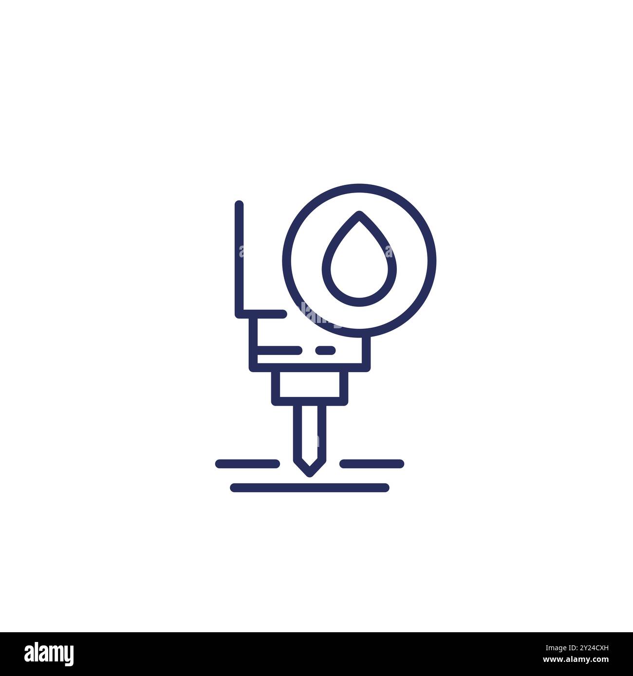 waterjet icon on white, water jet cutter vector Stock Vector Image ...