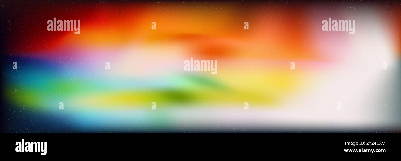 Defective overexposed photo paper with washed out color spots, noise ...