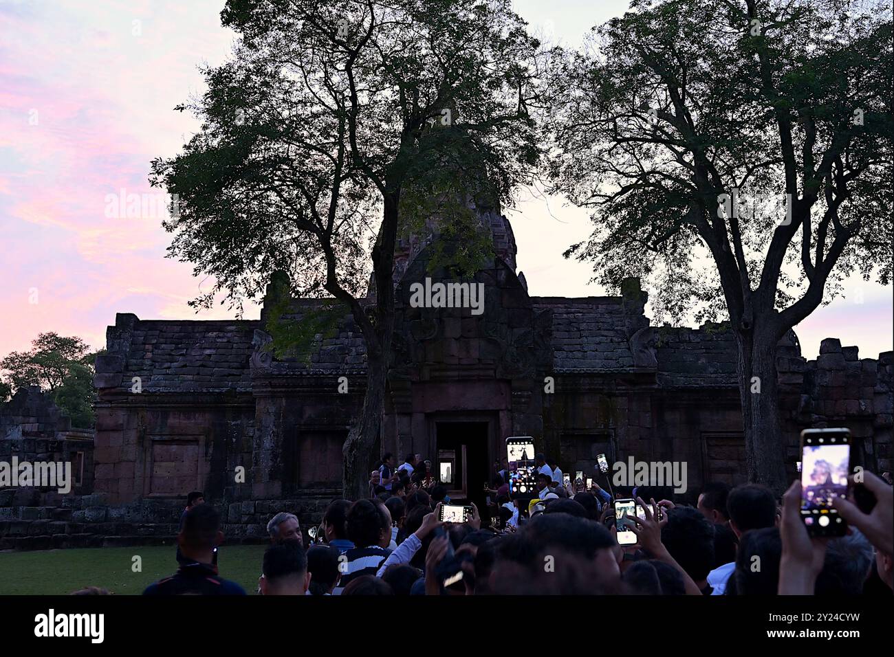 The portals of the east facing Prasat Phanom Rung temple complex temple ...